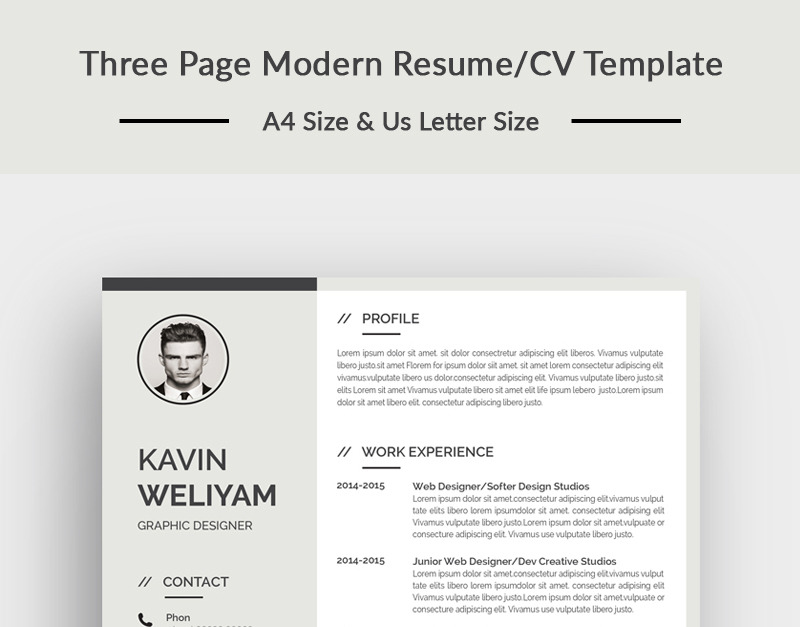 Kavin Weliyam Modern Resume Template - TemplateMonster
