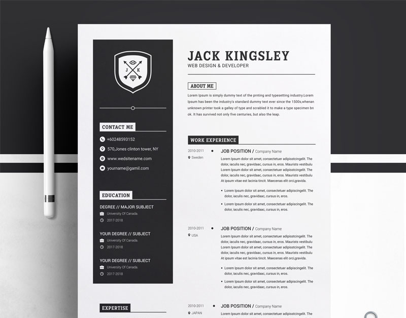 Plantilla de CV de Jack Kingsley #74171 - TemplateMonster