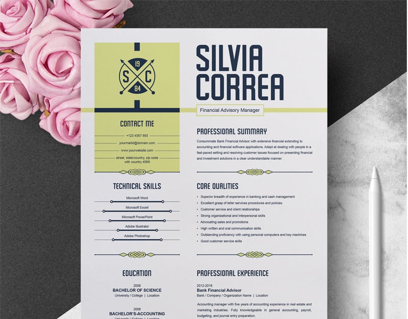 Silvia Correa CV-mall #74552 - TemplateMonster