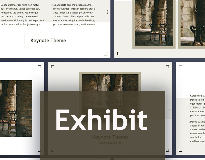 Exhibit - Keynote template #74822 - TemplateMonster