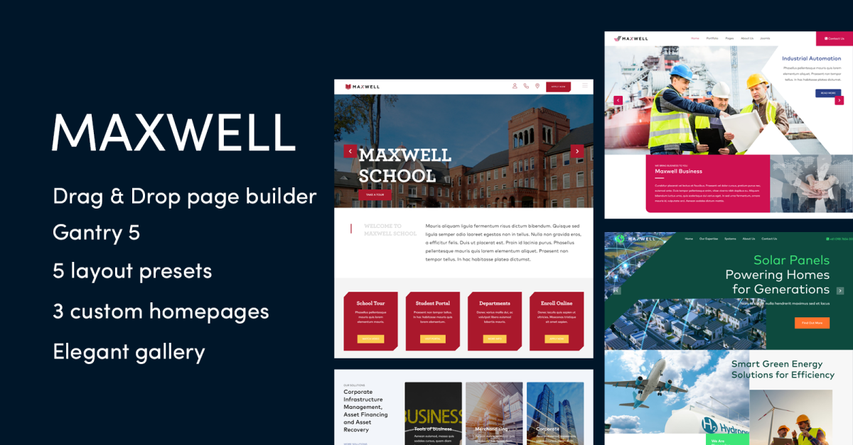 Maxwell Business Joomla Template #74804 - TemplateMonster