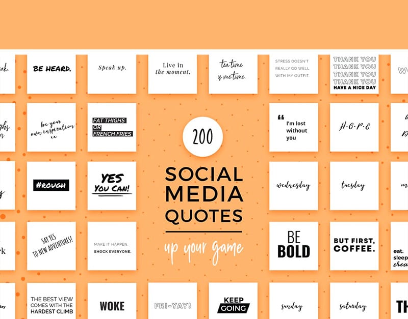 200 ready to use Quotes Social Media Template