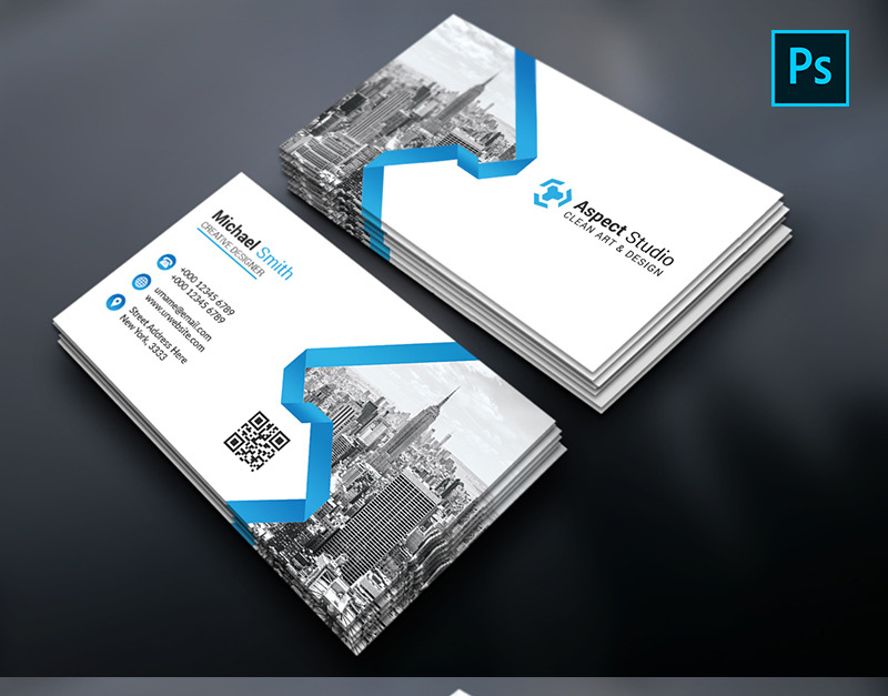 Ren konst & design visitkort - mall för företagsidentitet