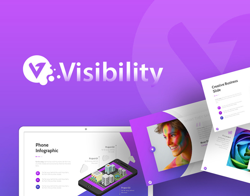Visibility - Creative PowerPoint template - TemplateMonster Visibility - Creative PowerPoint template - TemplateMonster