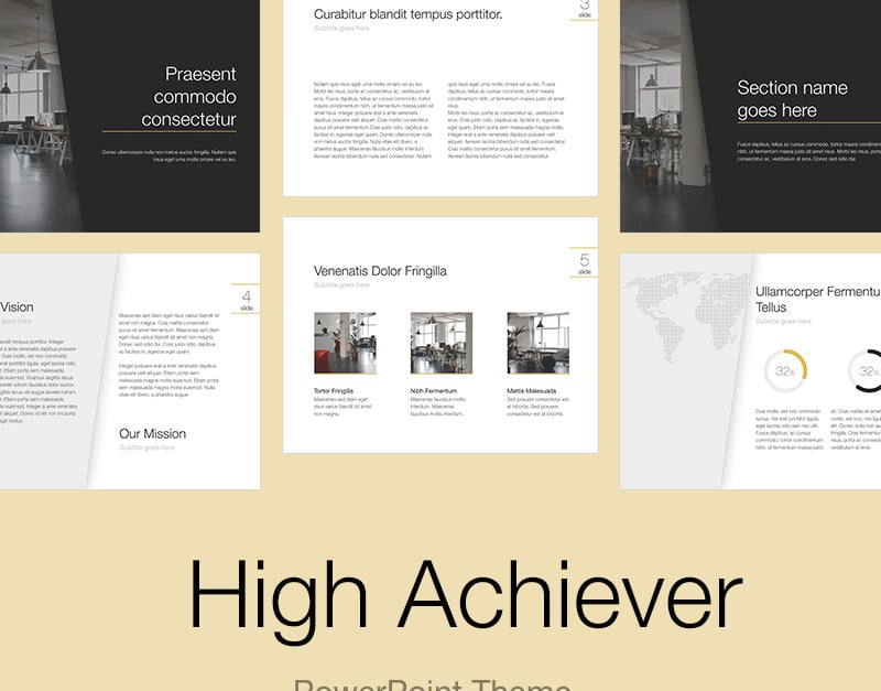 High Achiever PowerPoint template #75550 - TemplateMonster