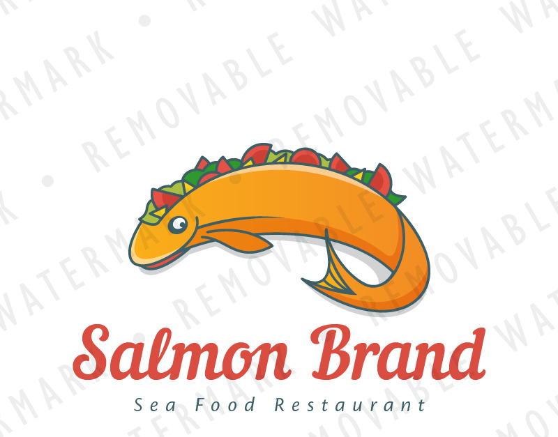 Modèle de logo de restaurant Fish Taco - TemplateMonster