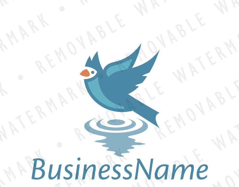 Bird Above Water Logo Template #75848 - TemplateMonster