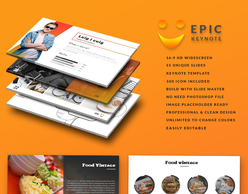 Epic - Keynote template #76152 - TemplateMonster