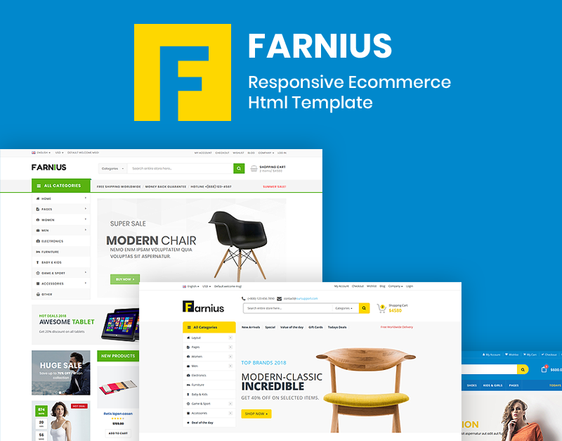 Farnius - Mobilya Mağazası HTML5 Web Sitesi Şablonu Farnius - Mobilya Mağazası HTML5 Web Sitesi Şablonu