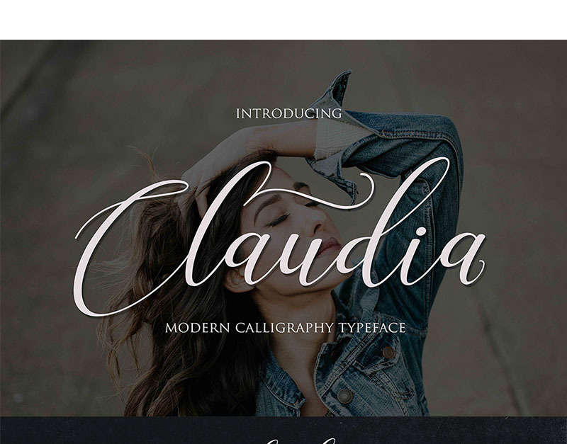 Fuente Claudia Cursive #76199 - TemplateMonster