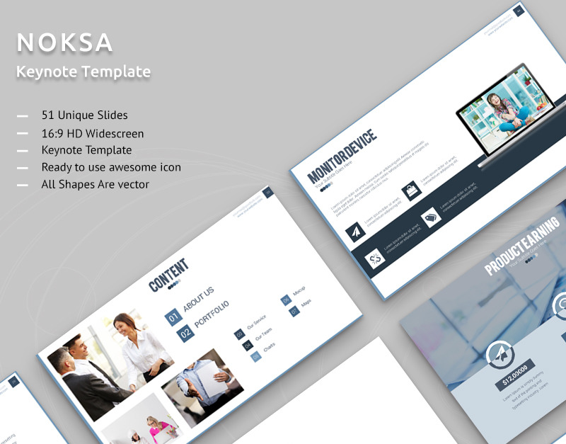 Noksa - Keynote template #76149 - TemplateMonster