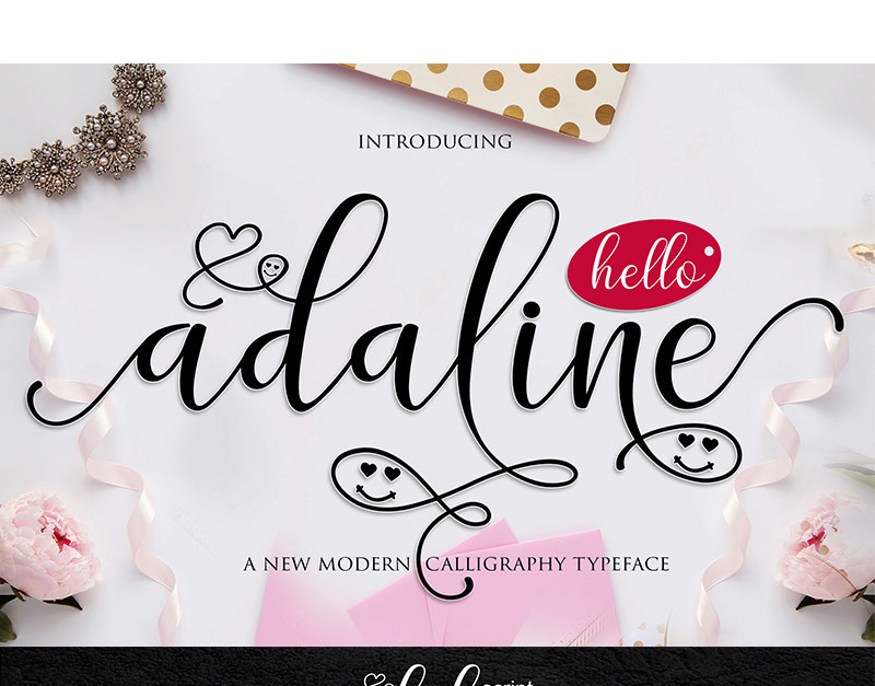 Police Cursive Adaline #76197 - TemplateMonster