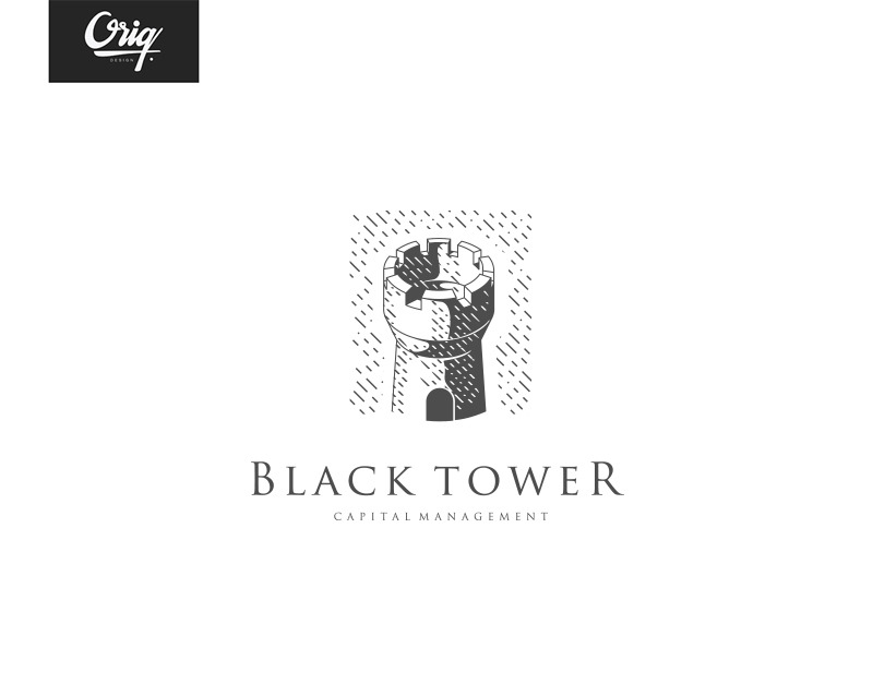 Black Tower Logo Template #76341 - TemplateMonster