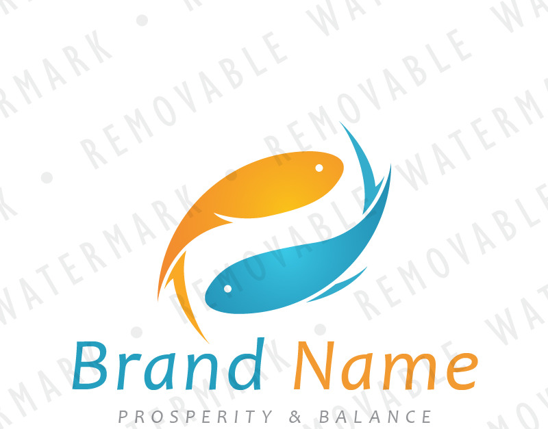 Szablon Logo Ryby Harmonii #76518 - TemplateMonster