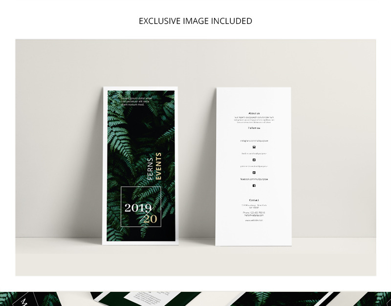 Ferns Trifold Event Flyer - Corporate Identity Template