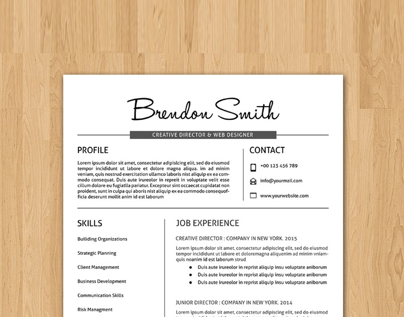 Brendon Smith Professional Resume Template - TemplateMonster