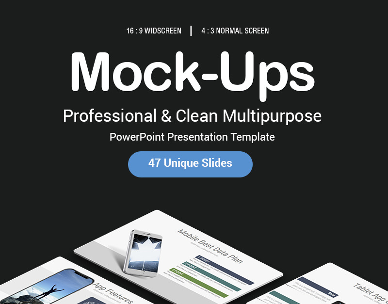 Mock-ups PowerPoint-Vorlage #77027 - TemplateMonster