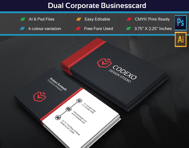 Dual Businesscard - Corporate Identity Template