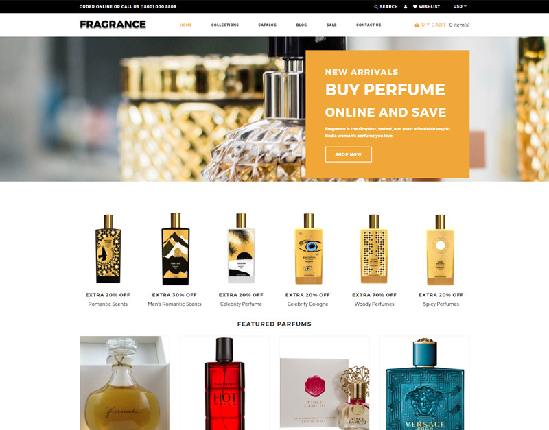 Fragrance - Beauty Elegant Shopify Theme - TemplateMonster