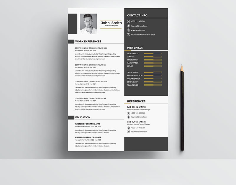 John Smith Resume Template #77366 - TemplateMonster