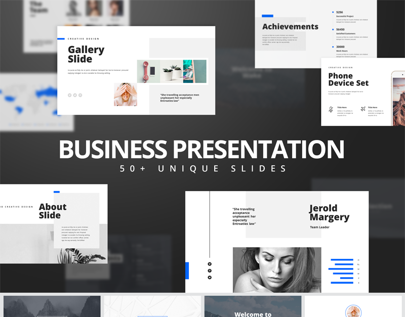 Modèle PowerPoint de présentation Wake- Modern & Stylist