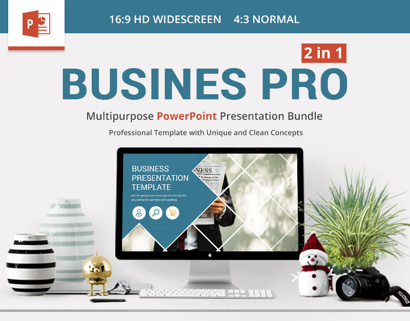 Business Pro PowerPoint template #77620 - TemplateMonster