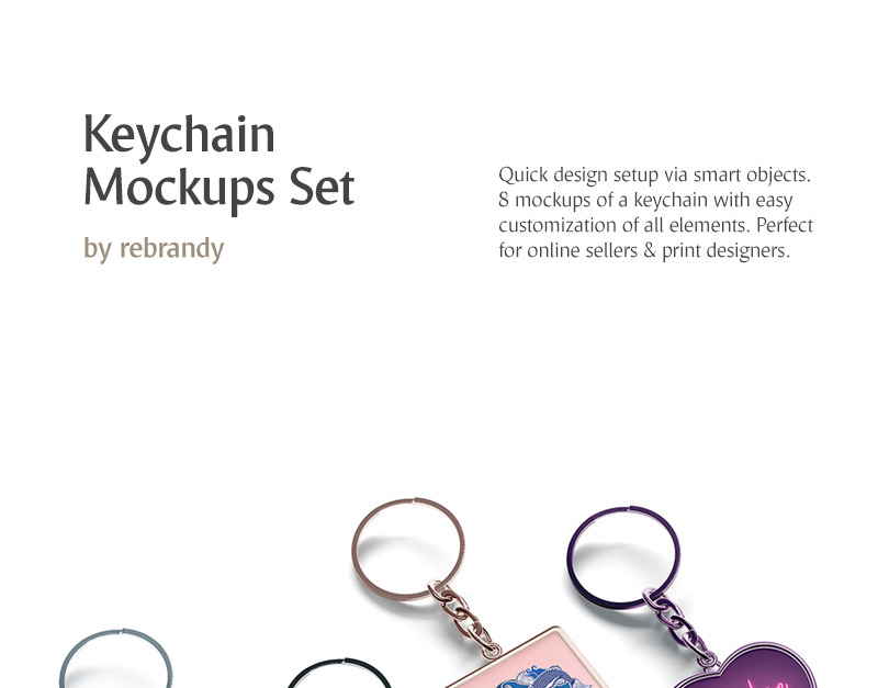 Мокап продукта набора брелка #77950 - TemplateMonster