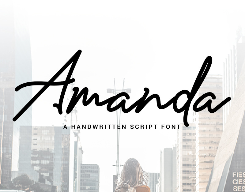 Fonte de assinatura Amanda #78075 - TemplateMonster