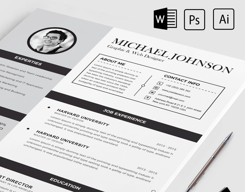 Michael Johnson Resume Template #78199 - TemplateMonster