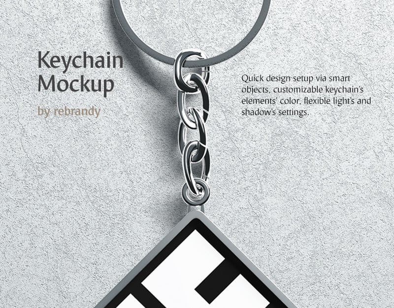 Мокап продукта брелка #78196 - TemplateMonster