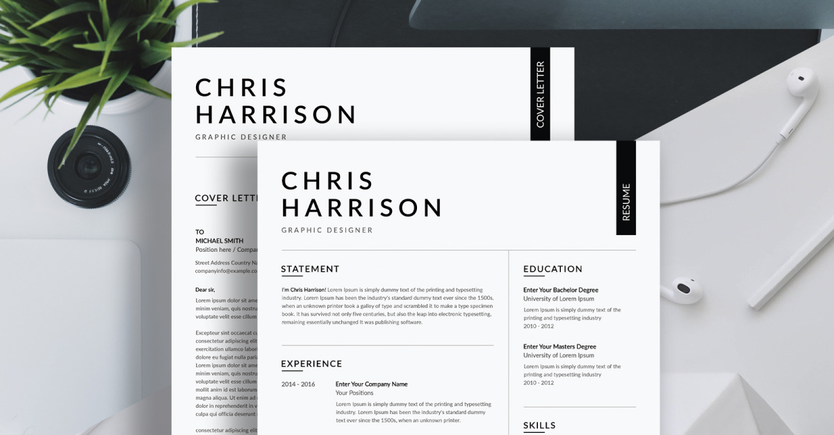 Chris Harrison Resume Template #78382 - TemplateMonster