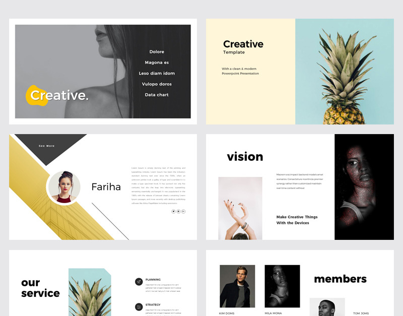 Creative - PowerPoint template #78334 - TemplateMonster