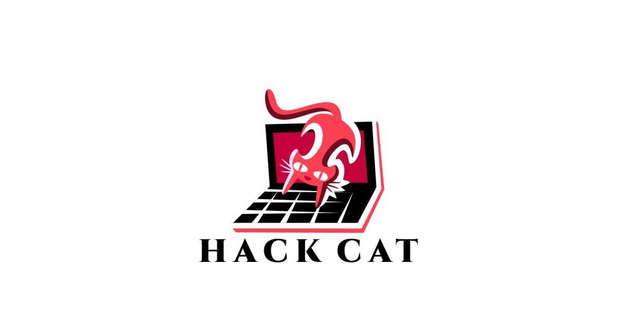 Hack Cat Logo Template #78398 - TemplateMonster