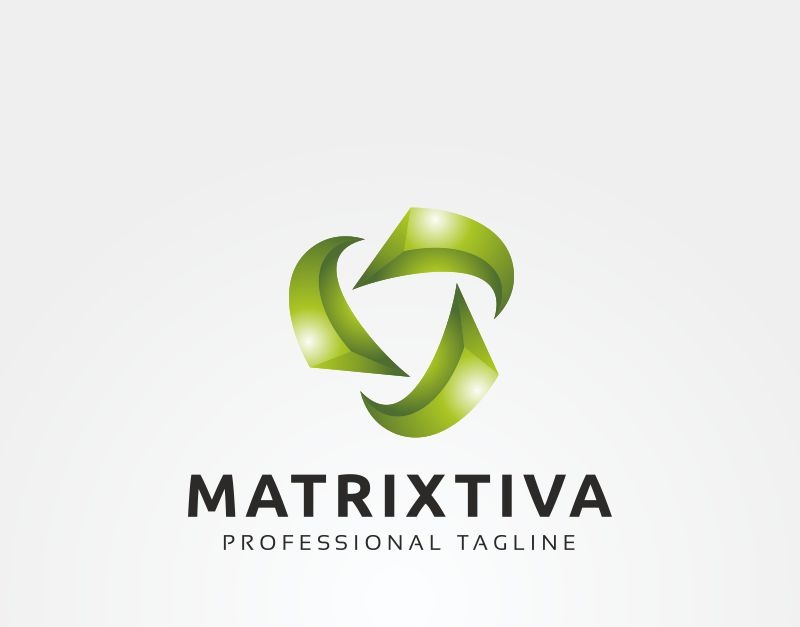 Modèle de logo de rotation matricielle - TemplateMonster