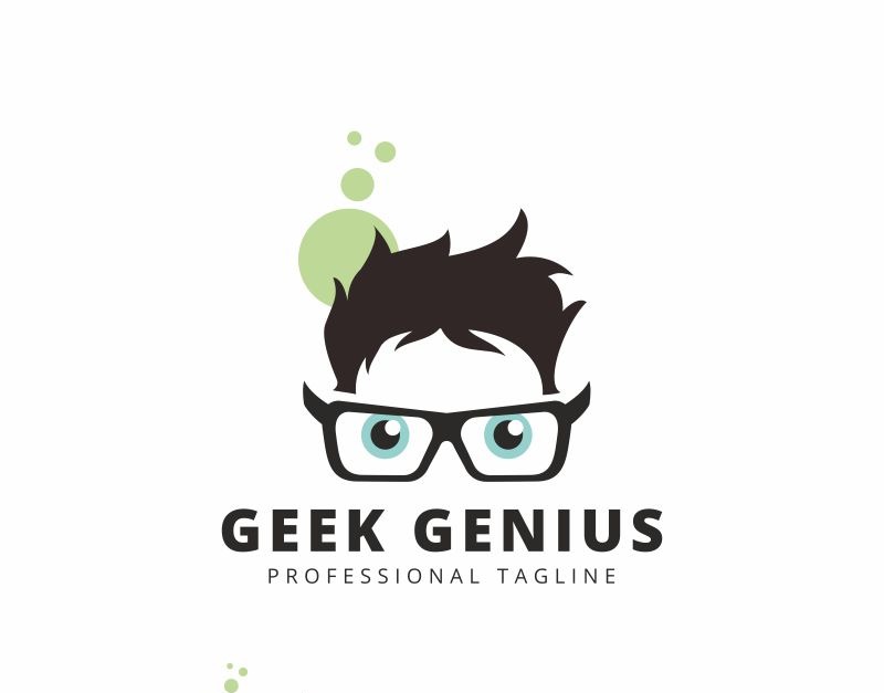 Geek Genius Logo Template #78600 - TemplateMonster