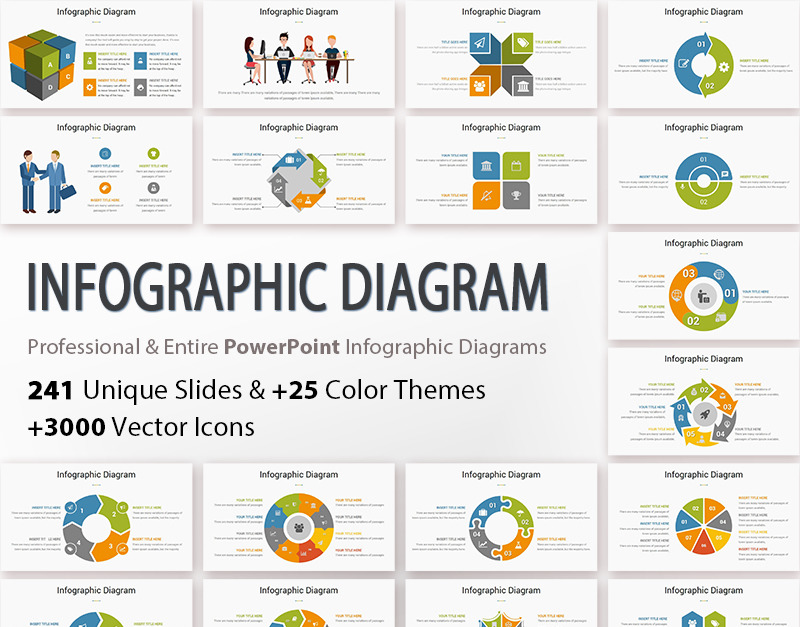 Infografika Diagramy Szablon PowerPoint - TemplateMonster