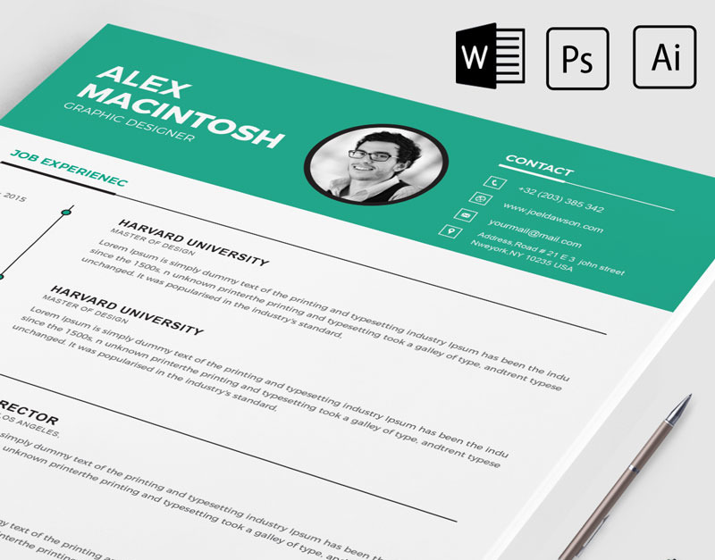Alex Macintosh Resume Template #79177 - TemplateMonster