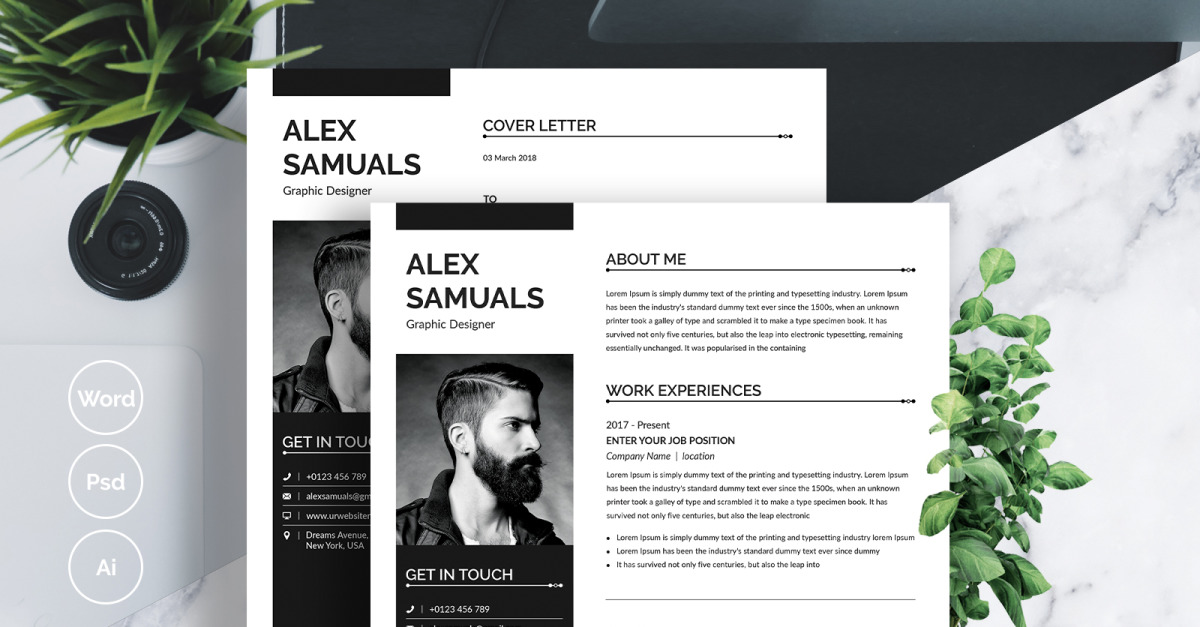Modèle de CV Alex Samuals #79182 - TemplateMonster
