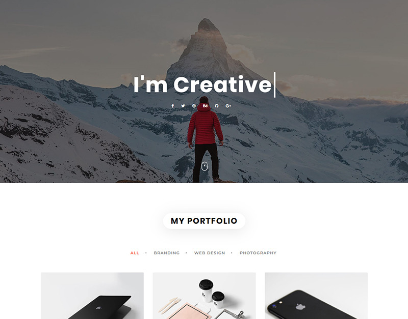 Nivea - Personal Portfolio Landing Page Template