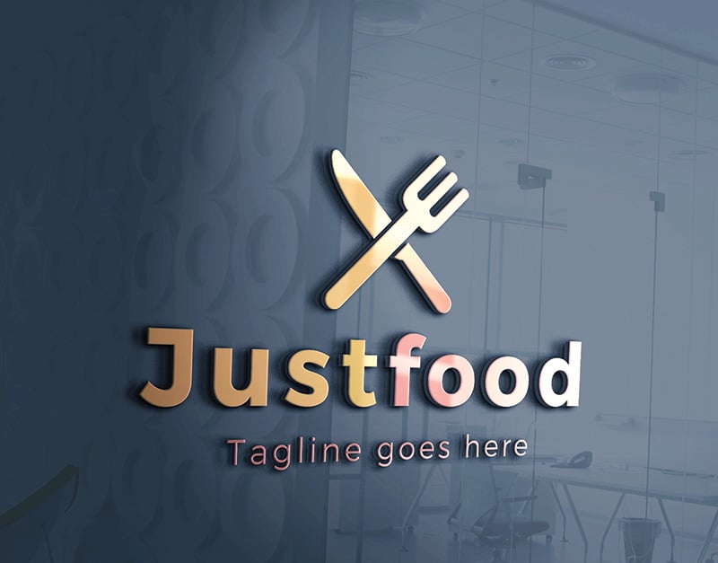 Justfood Logo Template #79458 - TemplateMonster