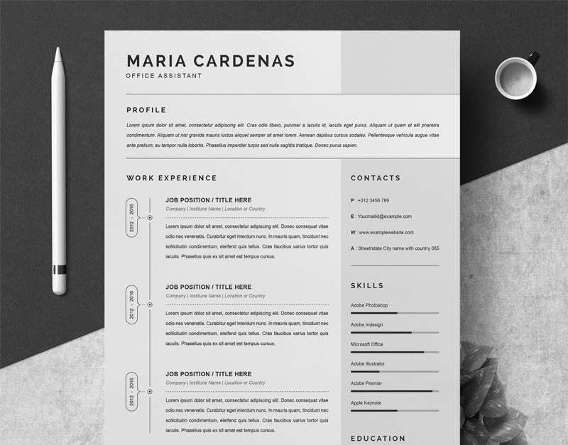 Maria Resume Template #79440 - TemplateMonster