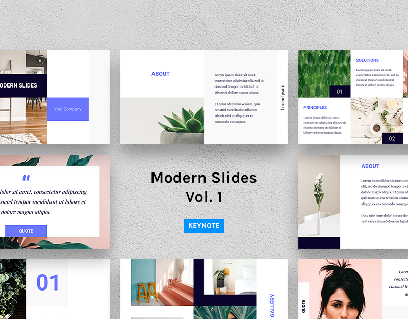 Modern Slides (Vol.1) - Keynote template - TemplateMonster