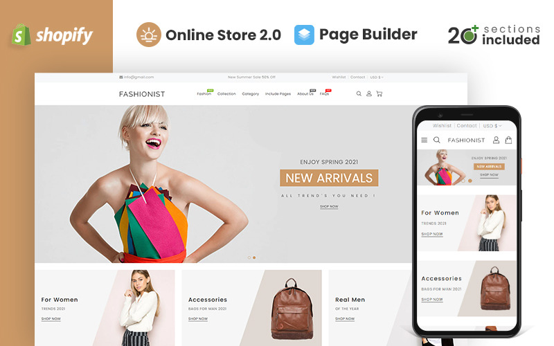 Fashionist Multipurpose Shopify Theme - TemplateMonster