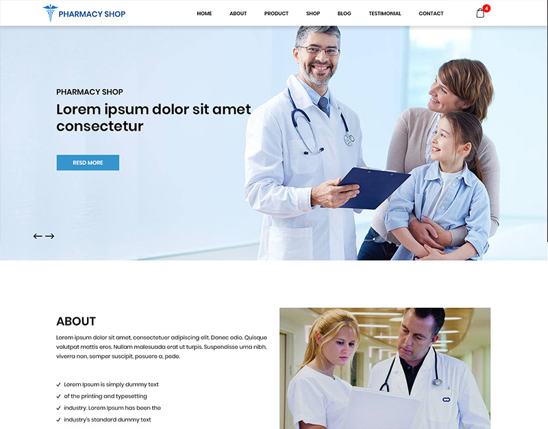 Pharmacy Shop- Multipurpose Ecommerce PSD Template