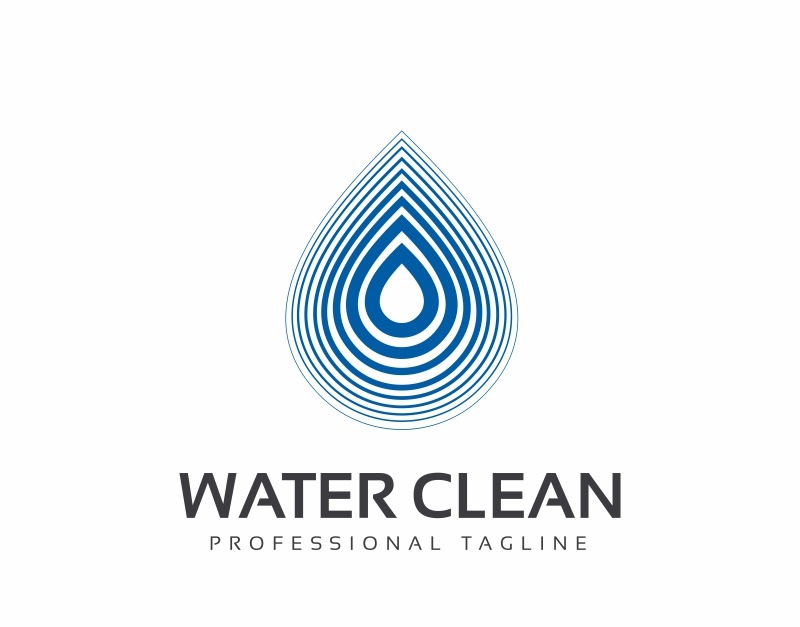 Water Clean Logo Template #79971 - TemplateMonster