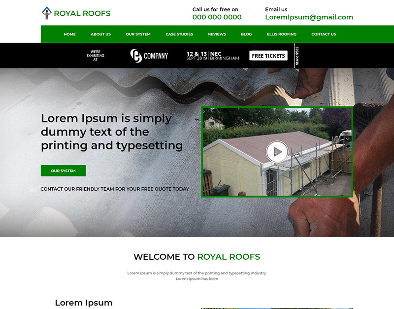 Royal Roofs - Roofing PSD Template #80044 - TemplateMonster