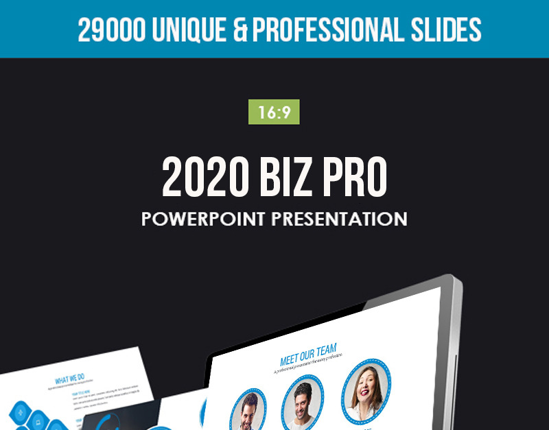 2020 Biz Pro PowerPoint template #80762 - TemplateMonster