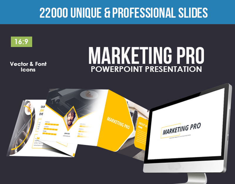 Modèle PowerPoint Marketing Pro #80835 - TemplateMonster