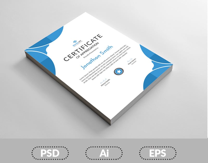 Abstract Design Certificate Template - TemplateMonster
