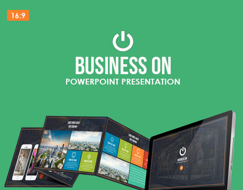 Business On PowerPoint template #80908 - TemplateMonster